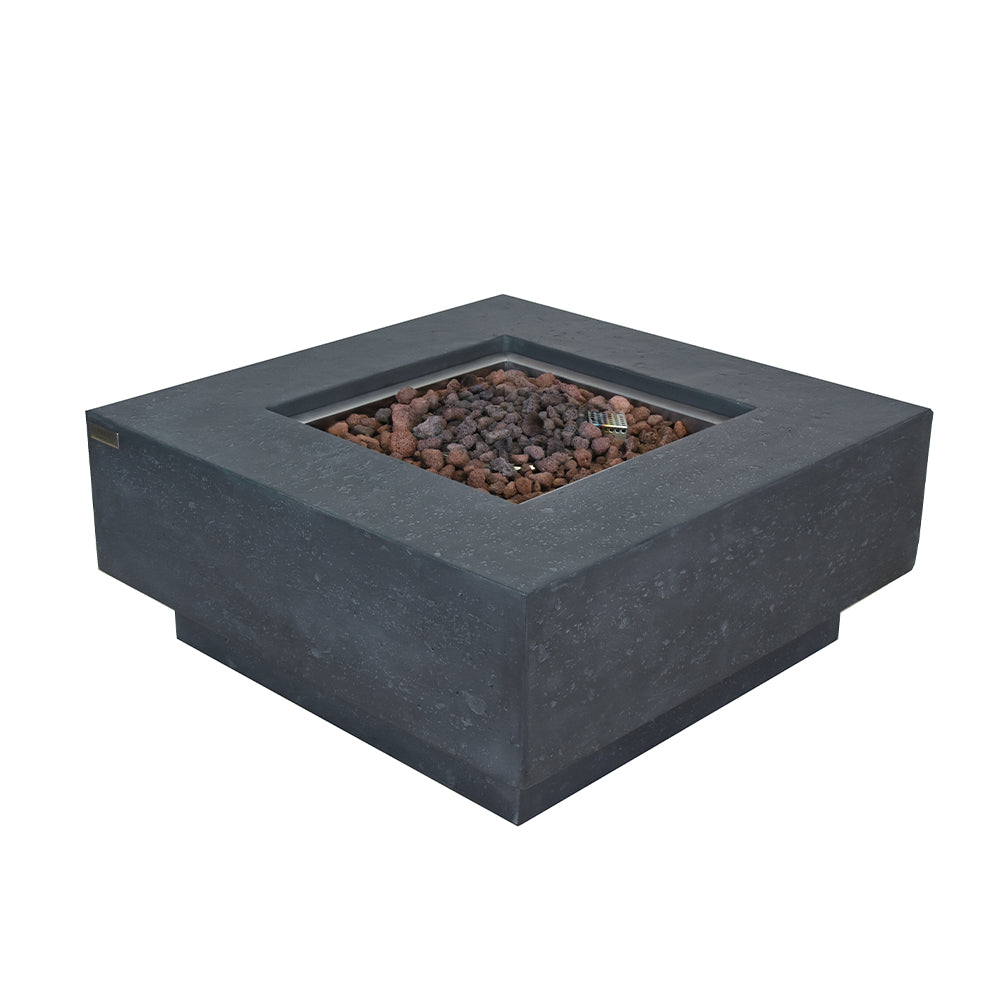 Outdoor Dark Grey Manhattan Fire Pit Table | Natural Gas Fire Pit ...
