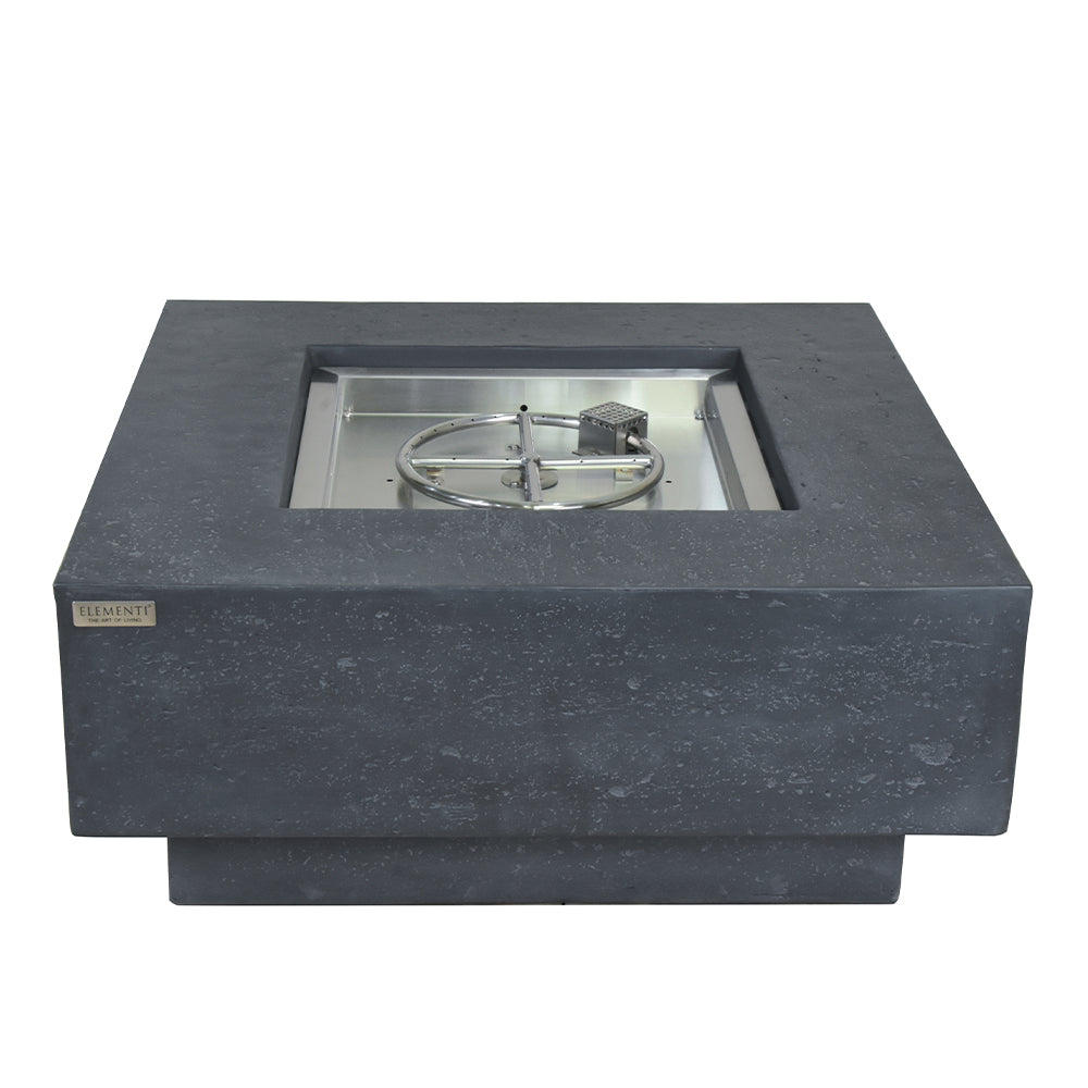 Outdoor Dark Grey Manhattan Fire Pit Table | Natural Gas Fire Pit ...