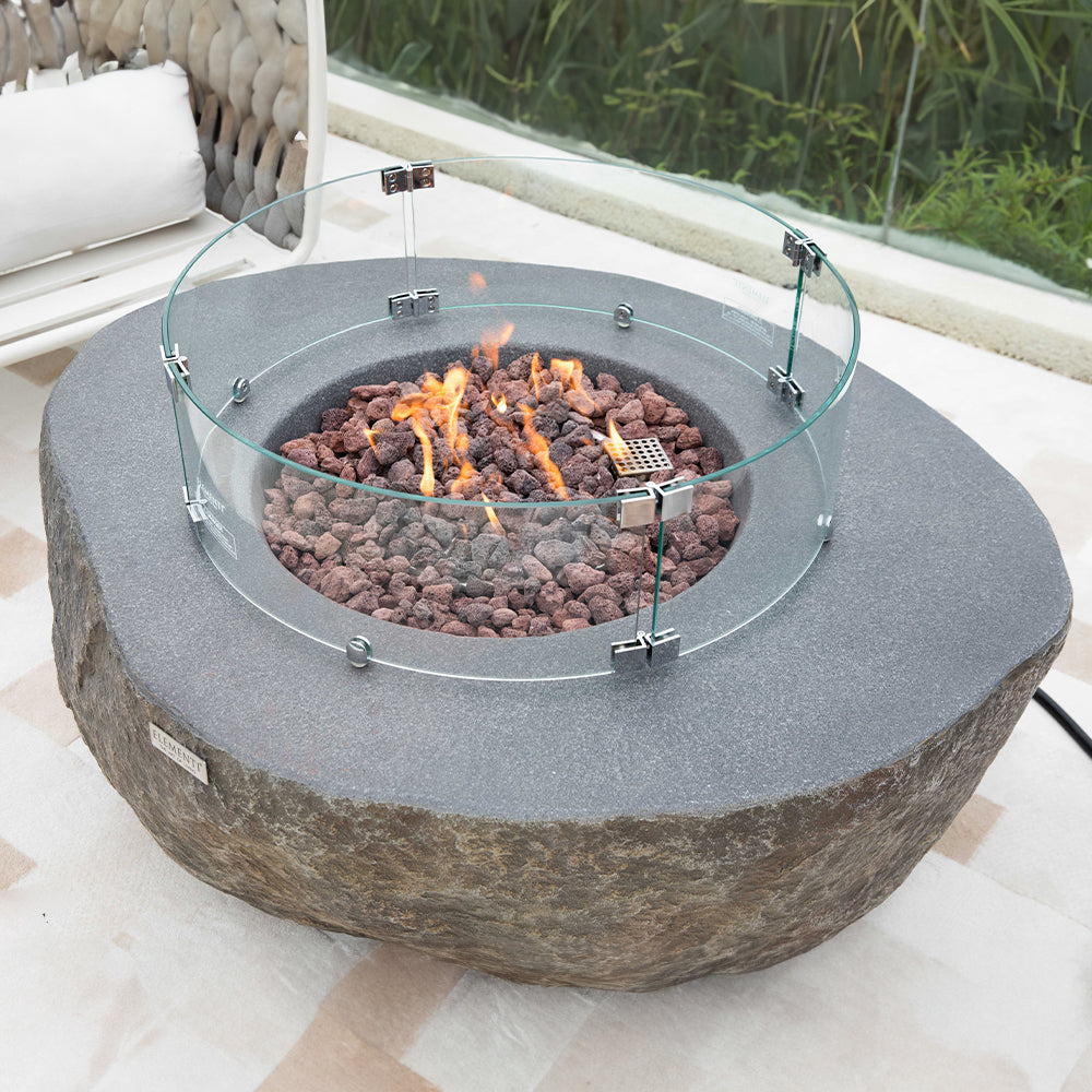 Outdoor Boulder Fire Pit Table | Firepits | Outdoor Living – EnvelorHome