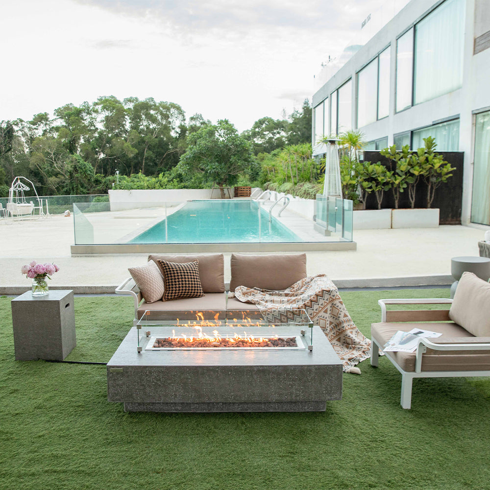 Outdoor Liquid Propane Hampton Fire Pit Table | Fire Pit Propane ...