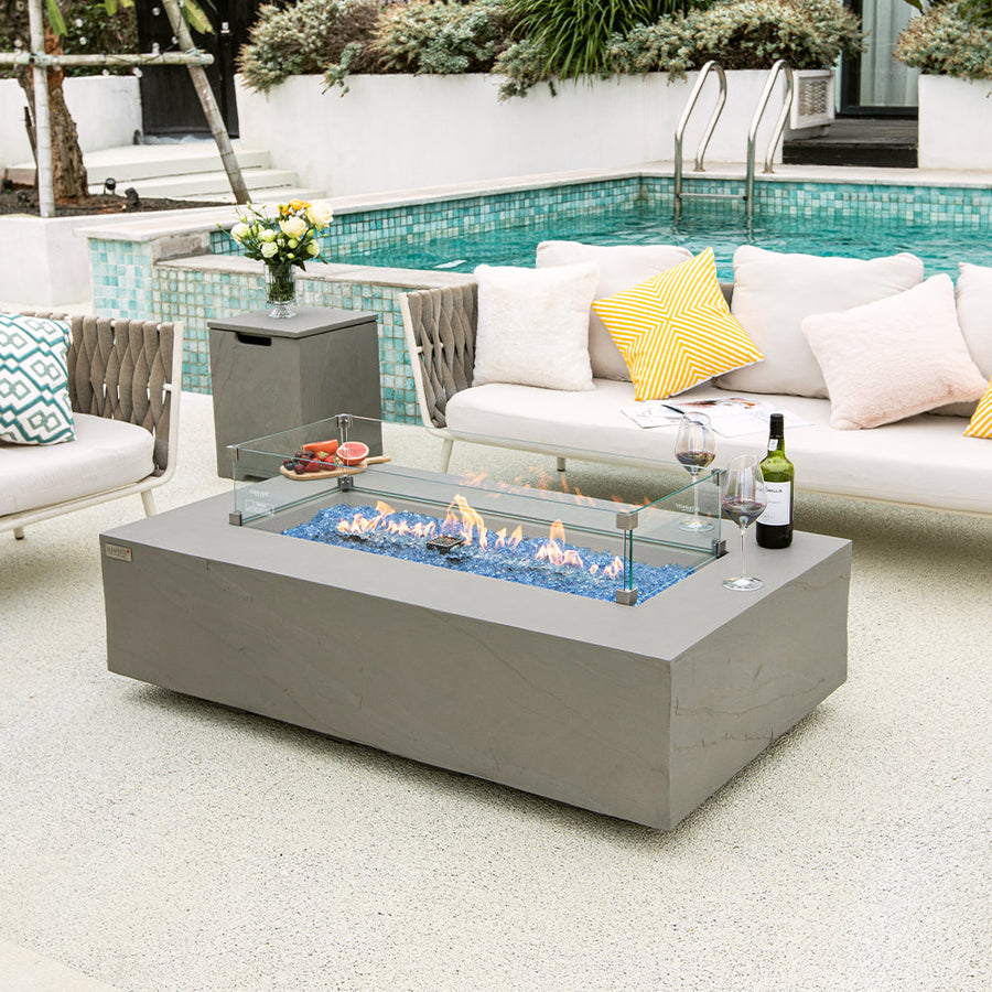 Meteora Outdoor Space Grey Fire Pit Table – EnvelorHome