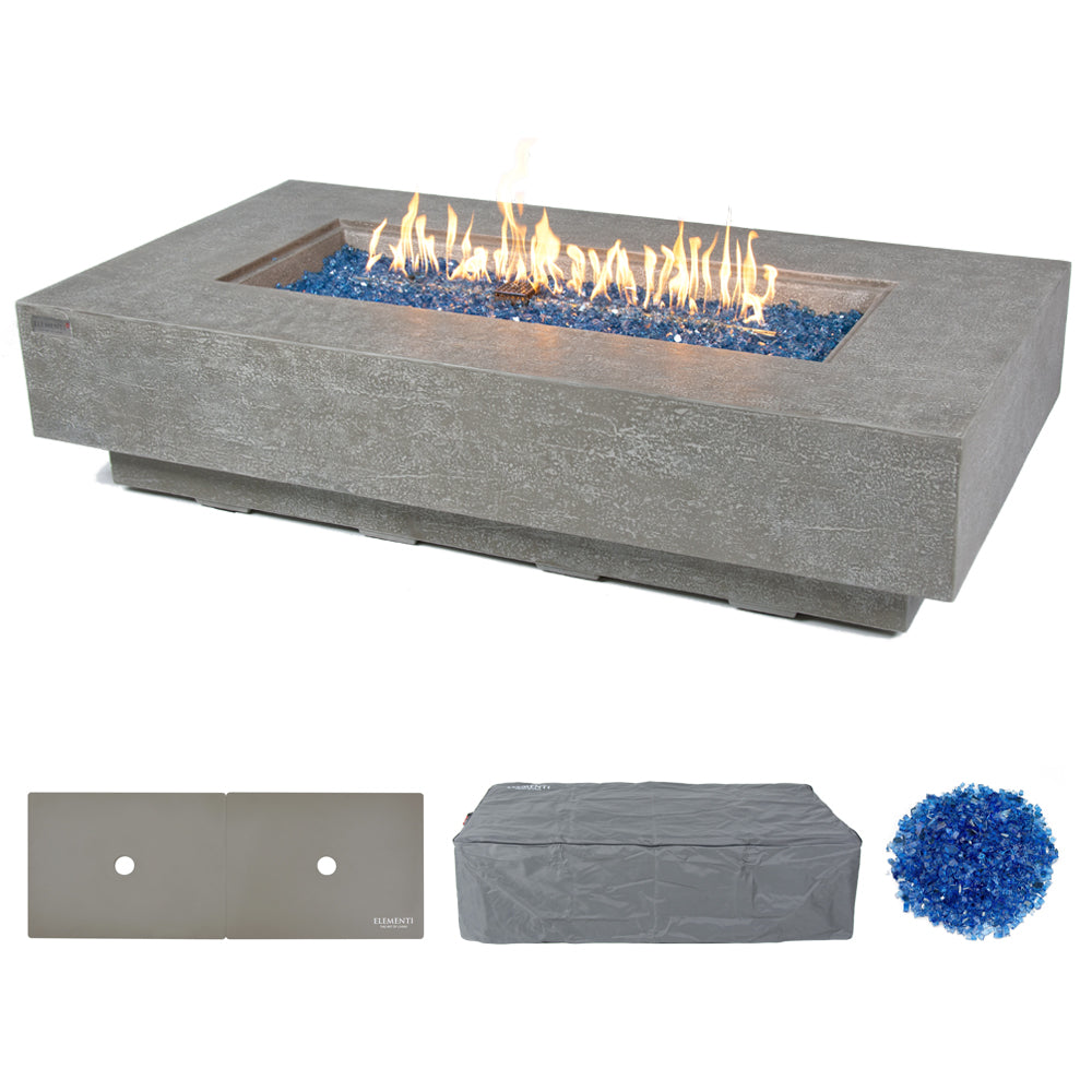 Riviera Outdoor Light Grey Fire Pit Table – EnvelorHome