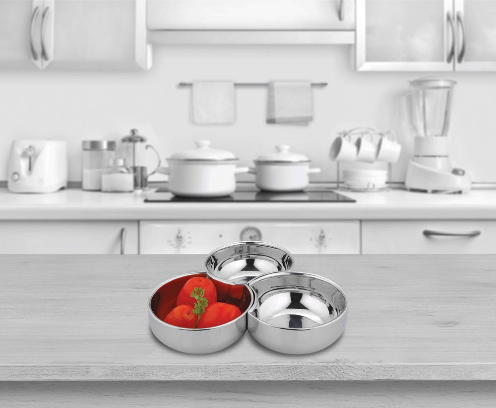 Double Wall Interlocking Bowl | Stainless Steel Serving Tray – EnvelorHome