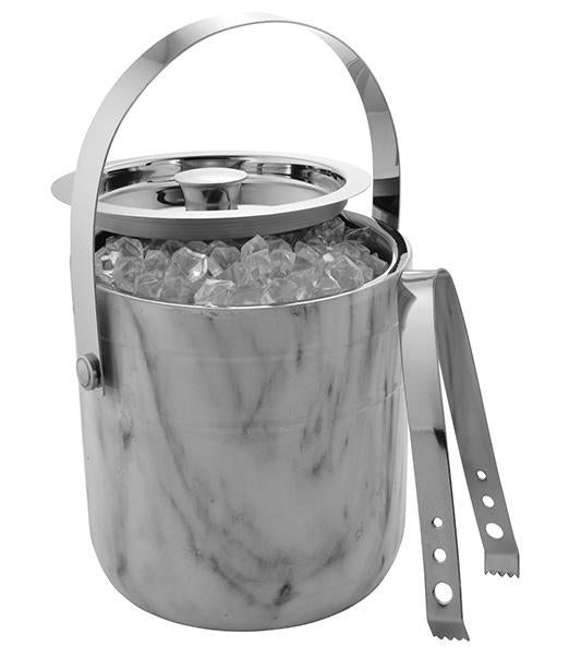 Shiny Straight White Marble Ice Bucket | Beautiful Ice Bucket – EnvelorHome